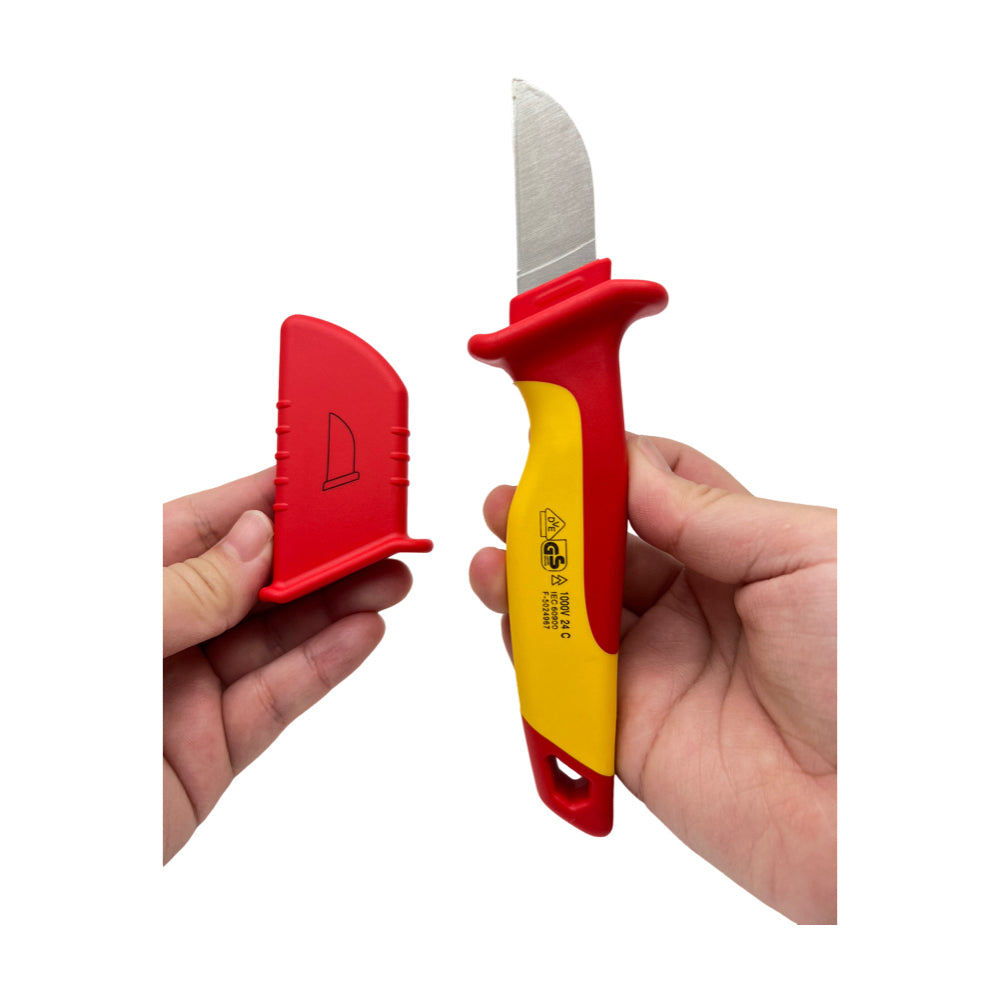 Insulated Cable Knife With Blade Guard Protection